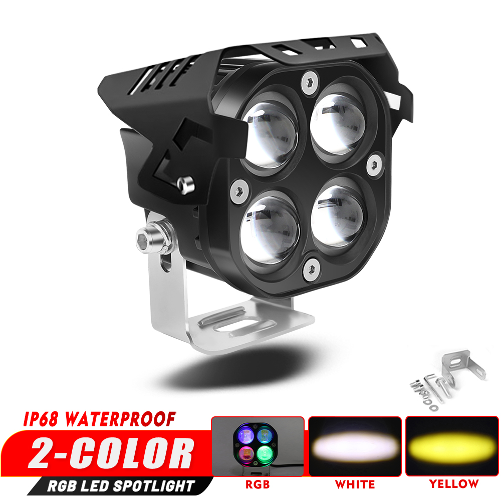 2inch Led Spot Work Light Strobe Light Free Switch 12V 24V Fog Lights Driving 4X4 4WD Led ...