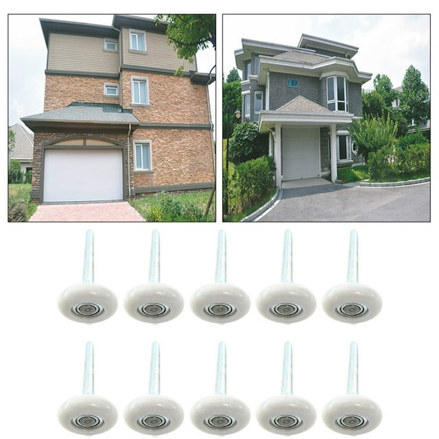 2inch Nylon White Garage Door Rollers 10 Pack Quiet and Smooth Double ...