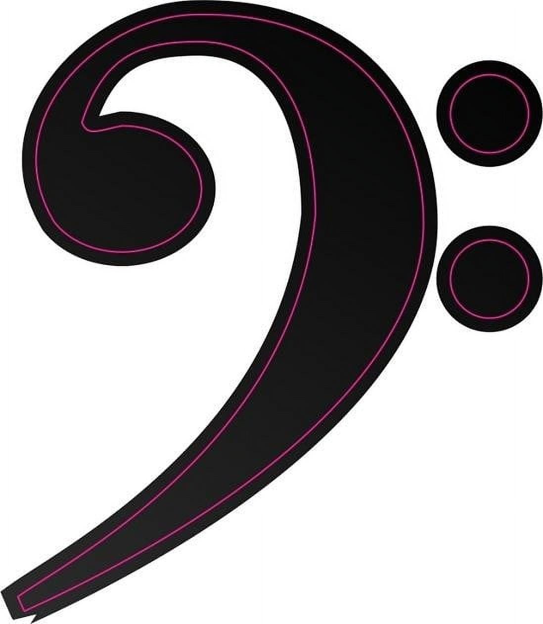2inx 2.25in Black Bass Clef Sticker - Walmart.com