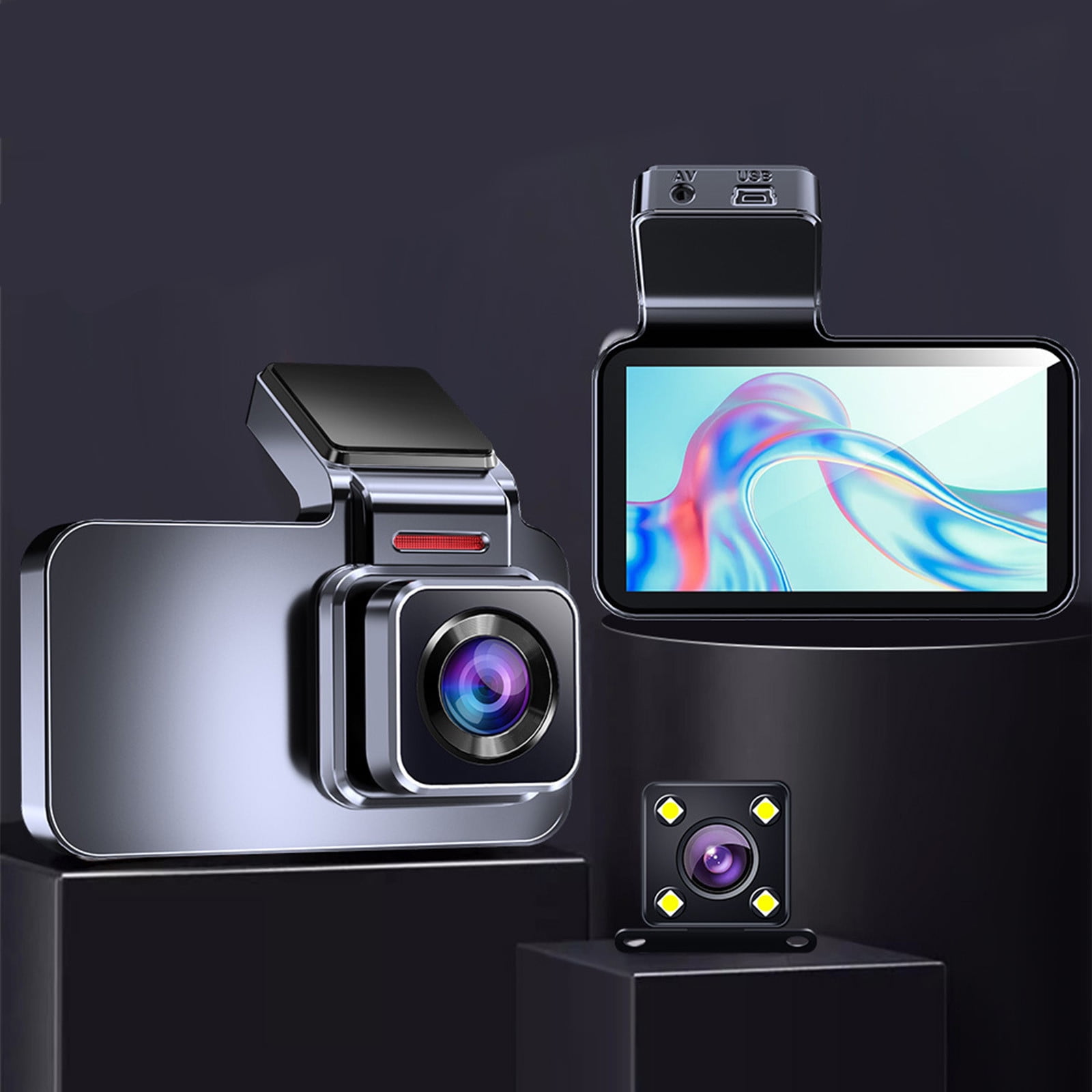 2k Dash Cam Car Dvr Recorder 3 Inch Screen 170 Wide Angle G-sensor ...