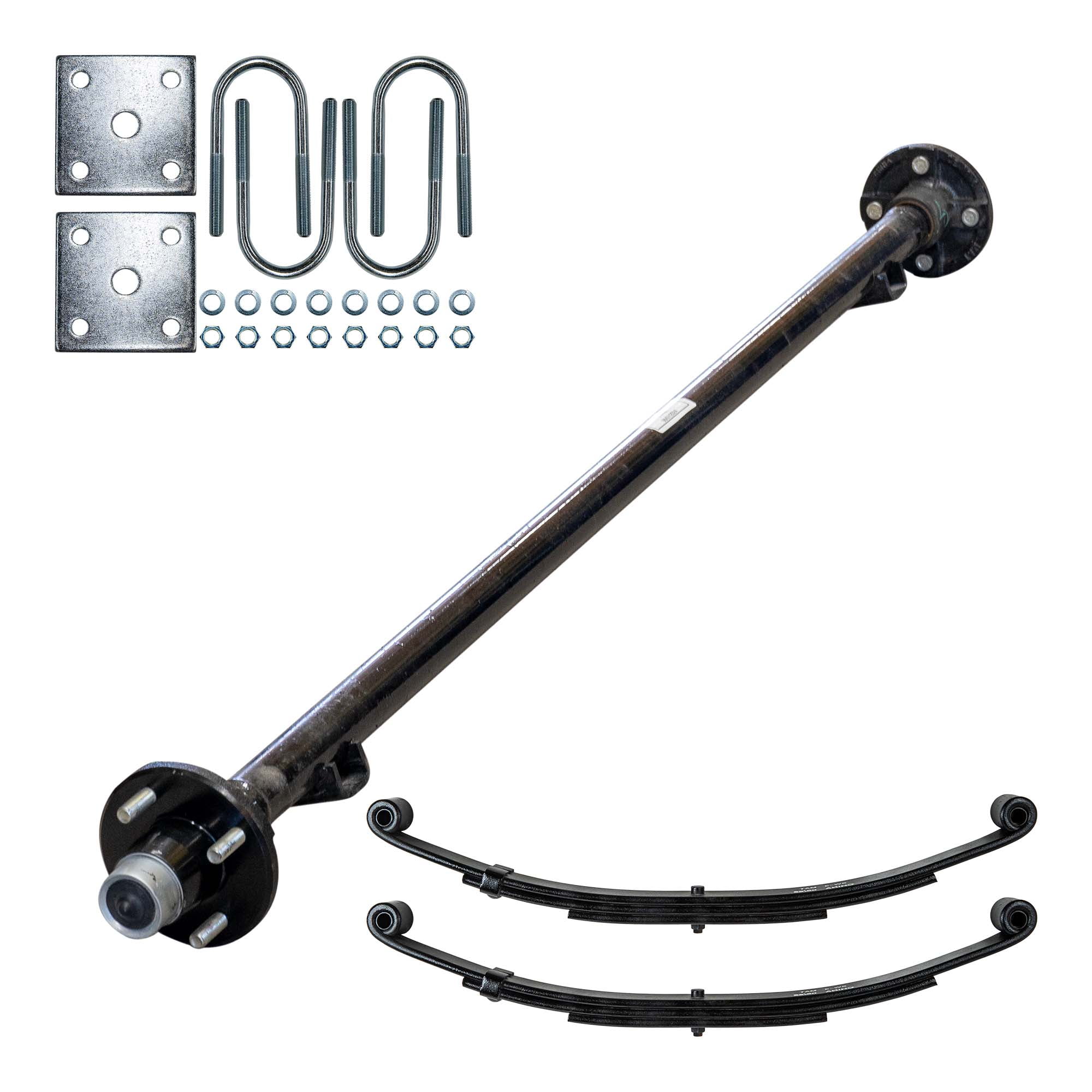 2k TK Trailer Axle Kit - 2000 lb Idler, 61" Hubface 46" Spring Center ...