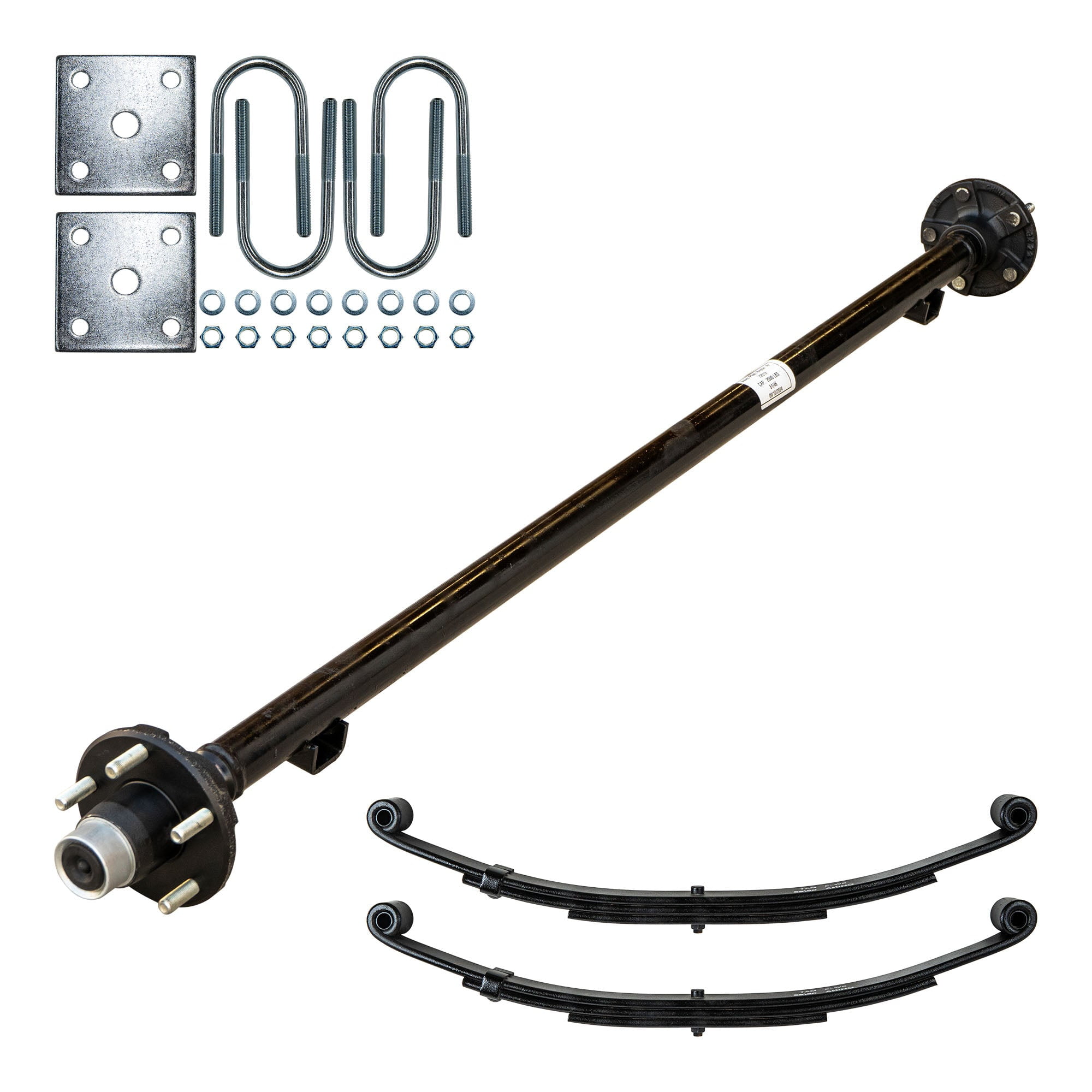 2k TK Trailer Axle Kit - 2000 lb Idler, 71" Hubface 58" Spring Center ...