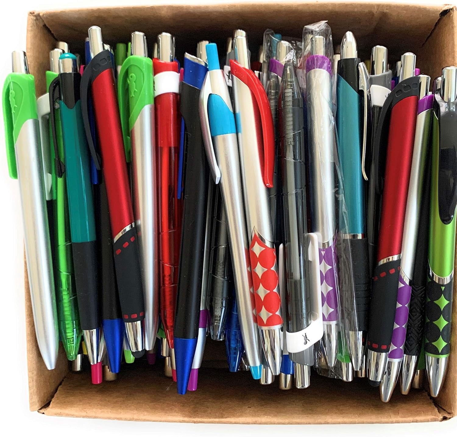 2lb Box Assorted Ink Pens - Plastic, Metal, Retractable, Cap (approx ...