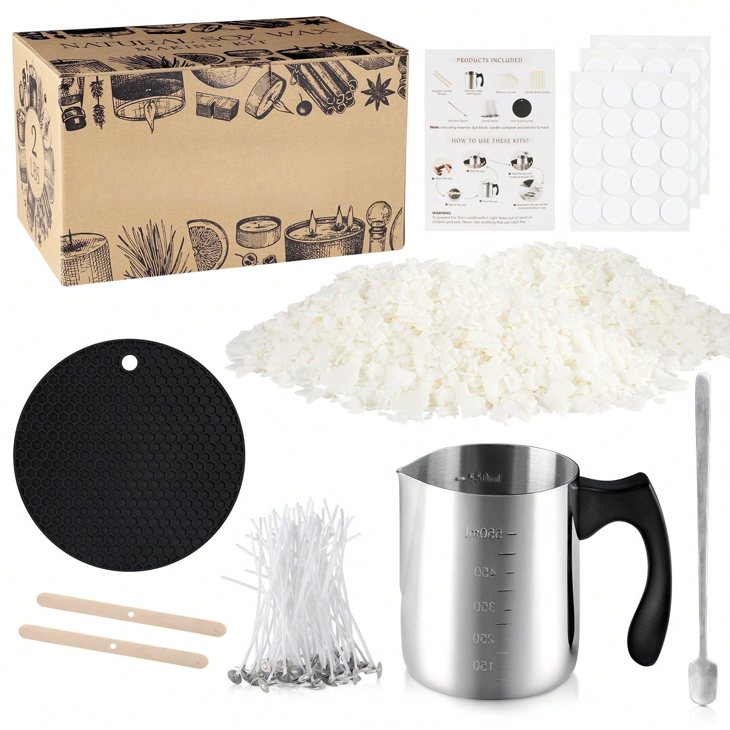 2lb DIY Candle Set With Stove For Adults, Teenagers And Beginners ...