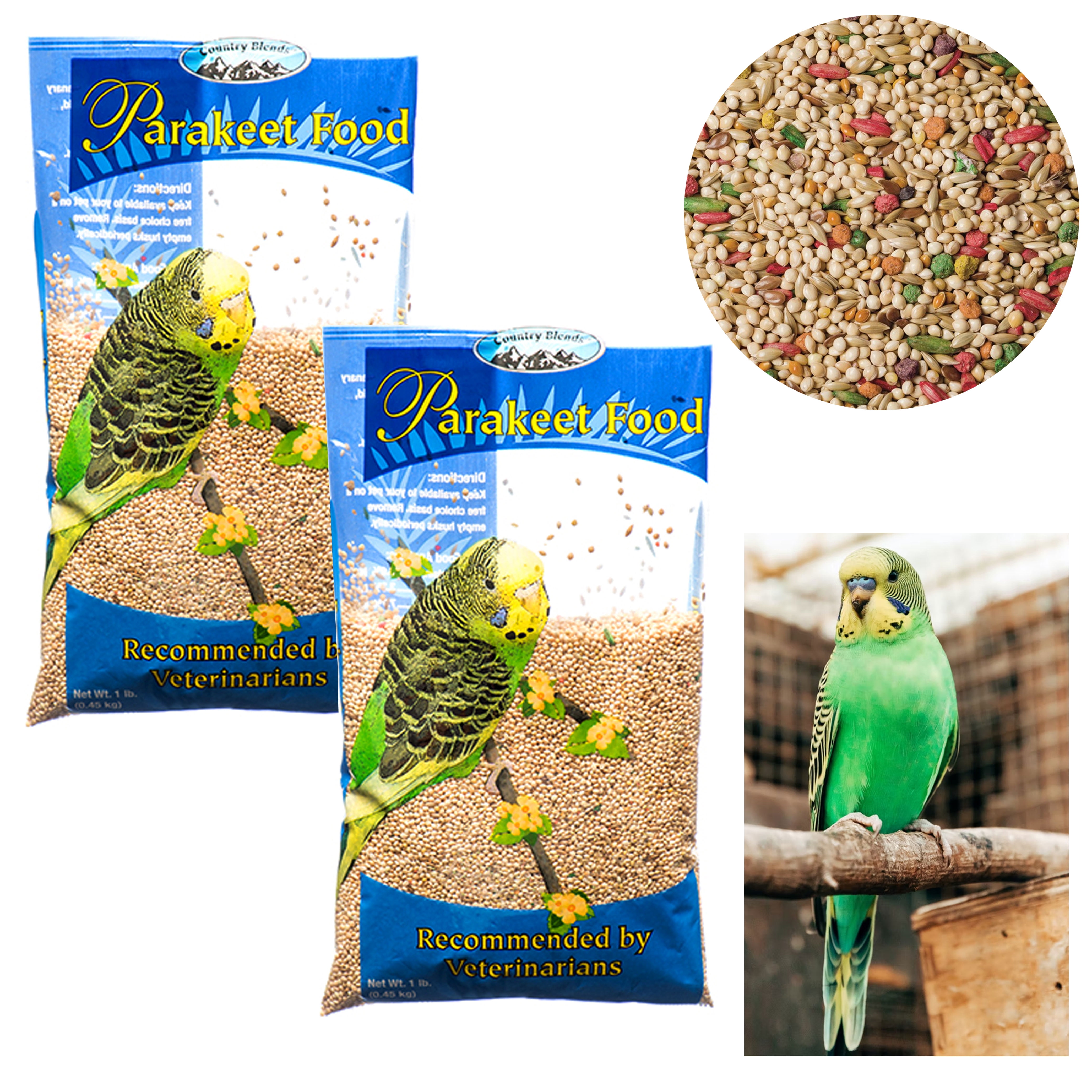 2lb Premium Parakeet Food Small Bird Seed Blend Mix Feed Nutrition ...