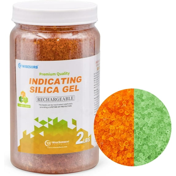 2lbs Premium Orange Silica Gel Desiccant Beads(Industry Standard 2-4 mm ...