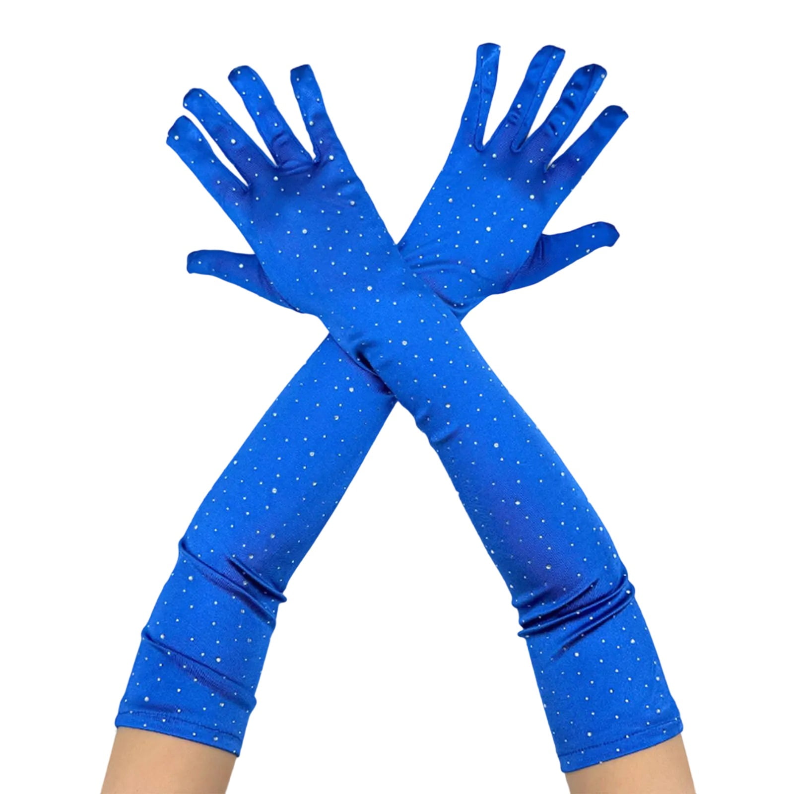 2lots Stylish Rhinestones Gloves Long Elegant Mittens Women Fashion ...