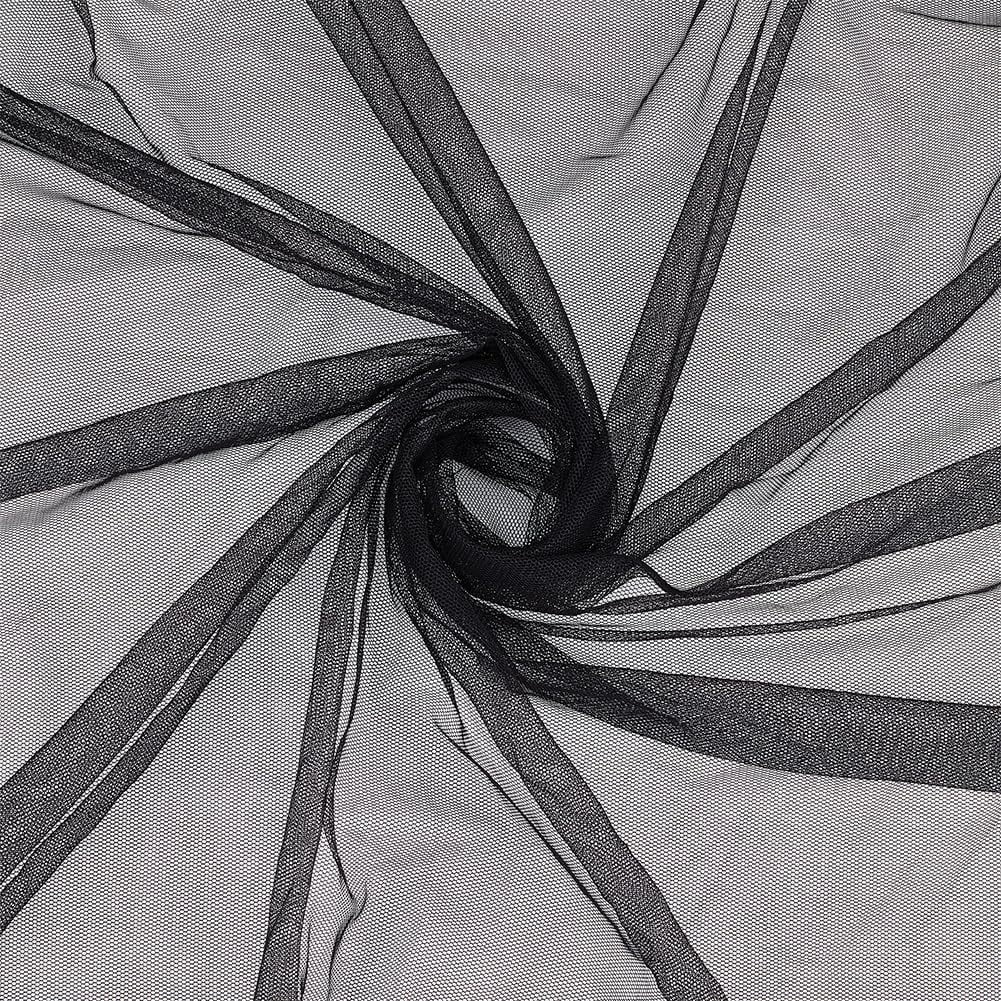 2m/2.2 Yards Black Micro Mesh Fabric 1.7~1.8 Yards Wide No Stretch Net ...