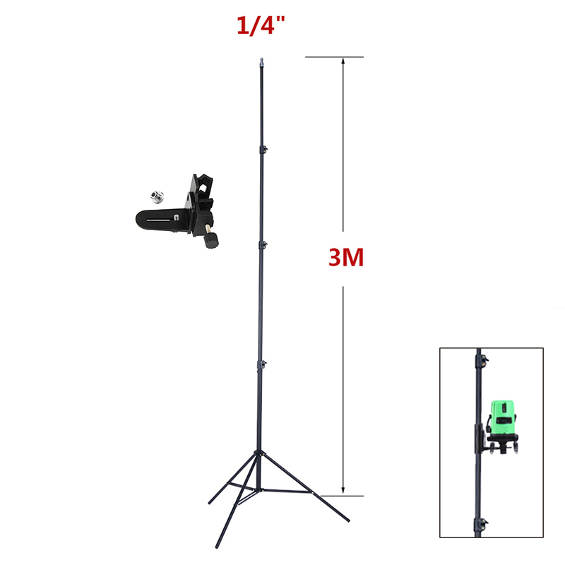 2m 3m Laser Level Tripod Bracket 1/4" 5/8" Interface Base Adjustable ...