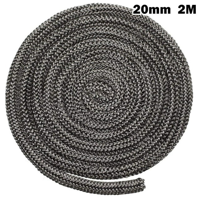 2m 6/8mm Fiberglass Rope Seal Stove/Fire Rope Wood Burning Stove Log ...