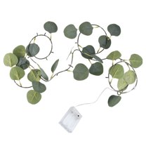 Mainstays 7 ft. Eucalyptus String Lights (Battery Operated, Warm White LED, Indoor Use ...