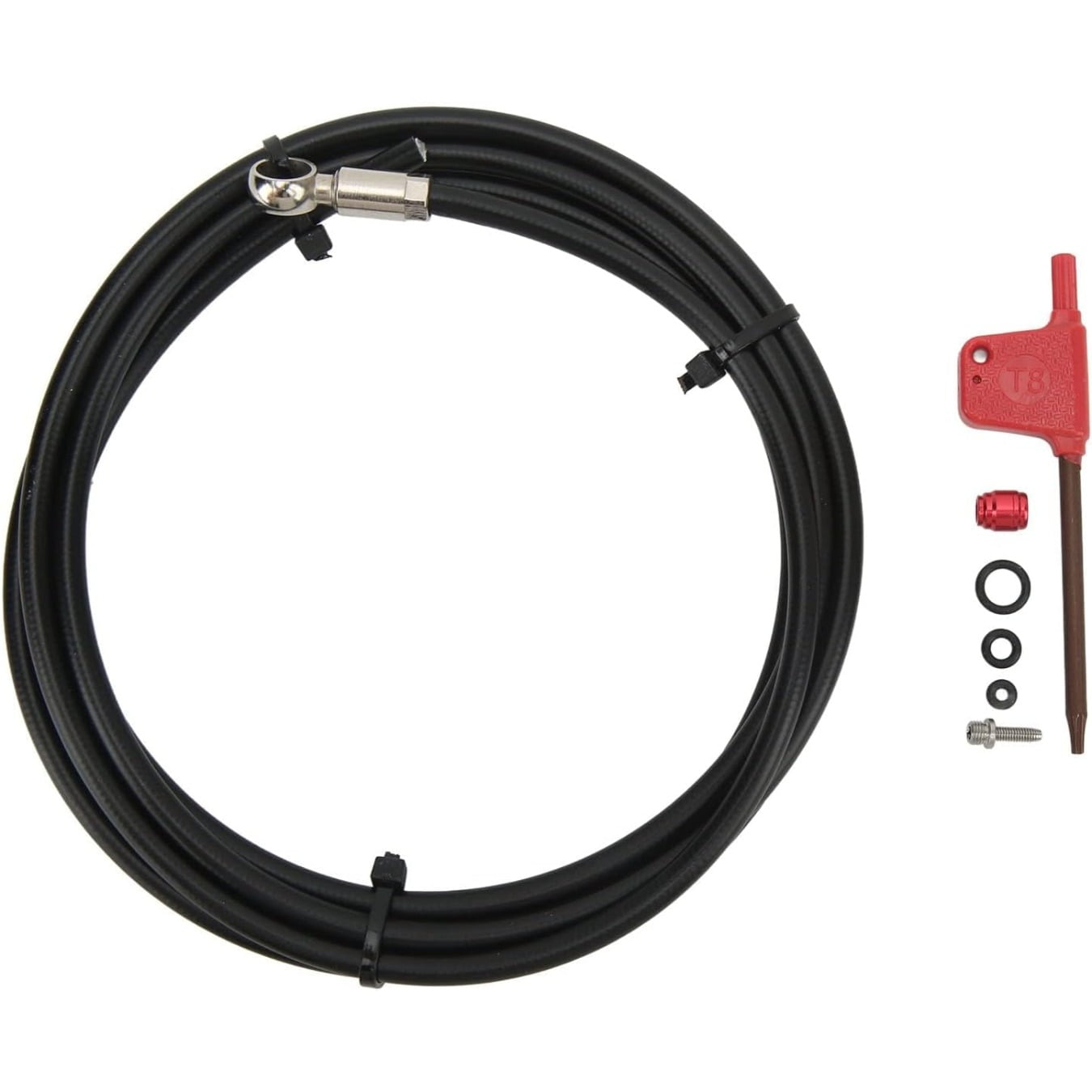 2m Bike Oil Hose Red Flag Wrench Hydraulic Oil Disc Brake Hose Cable ...