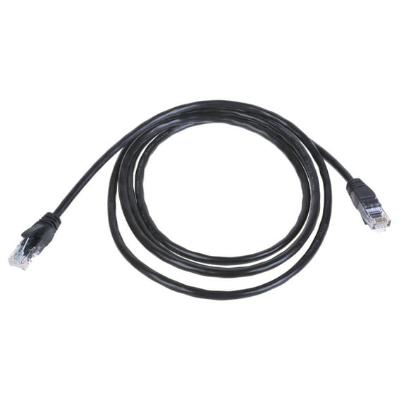 2m Black Ethernet Cable Fast & Reliable Internet Connection Solid Flat ...