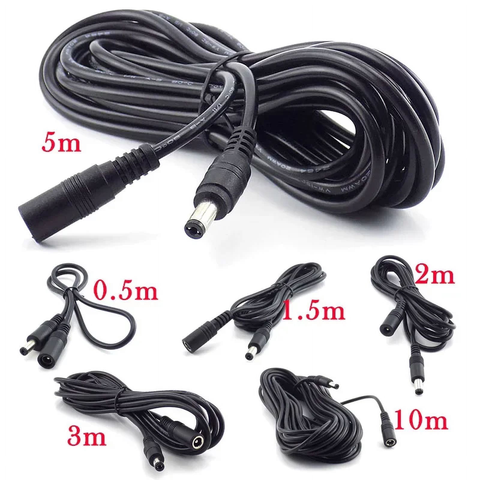2m Female to Male Plug CCTV DC Power Cable Extension Cord Adapter Power ...