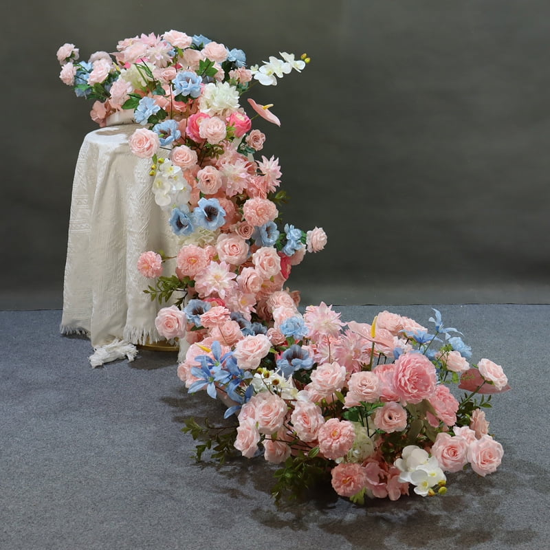 2m Luxury Runners Artificial Flower Row Table Centerpiece Wedding Rose ...