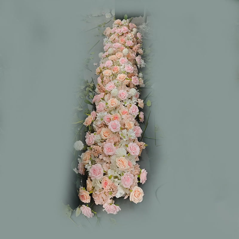2m Luxury Runners Artificial Flower Row Table Centerpiece Wedding Rose ...