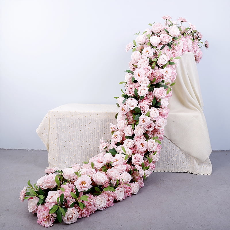 2m Luxury Runners Artificial Flower Row Table Centerpiece Wedding Rose ...