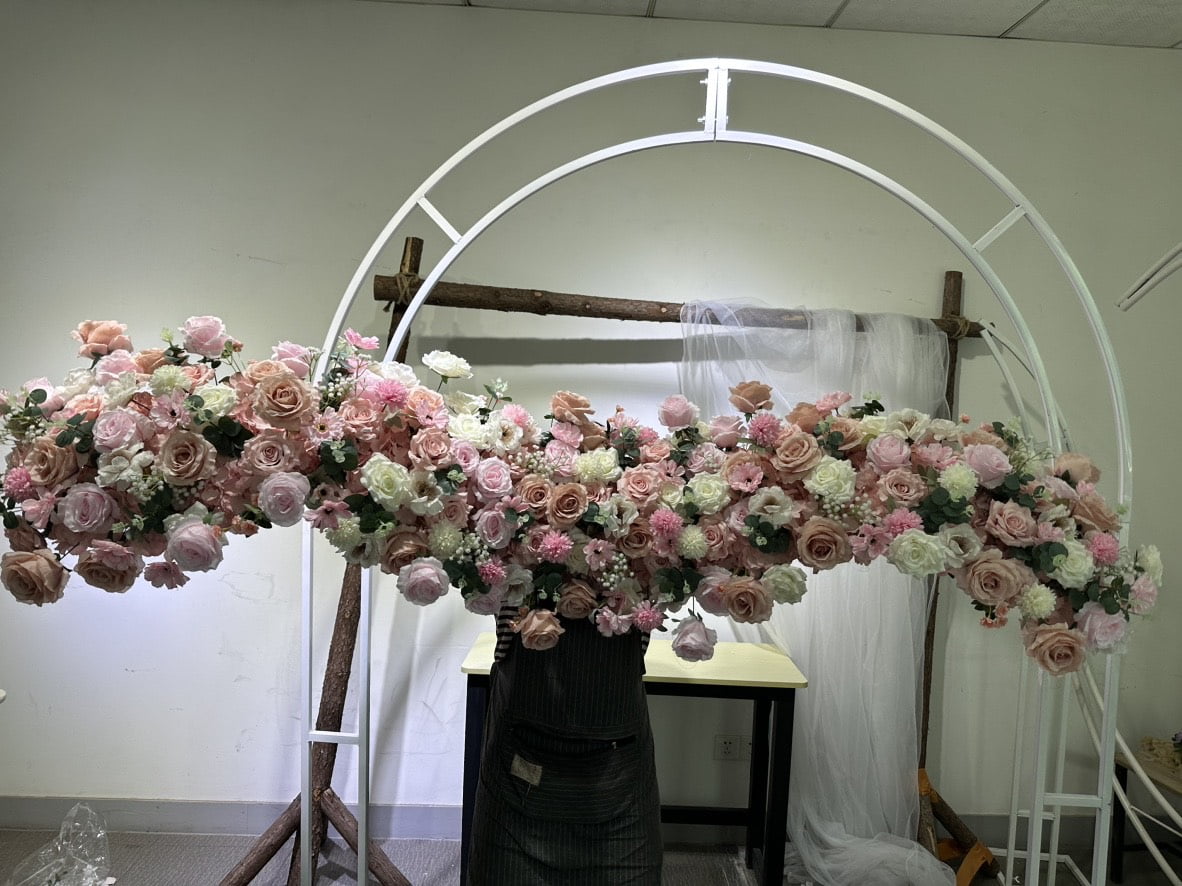 2m Luxury Runners Artificial Flower Row Table Centerpiece Wedding Rose ...