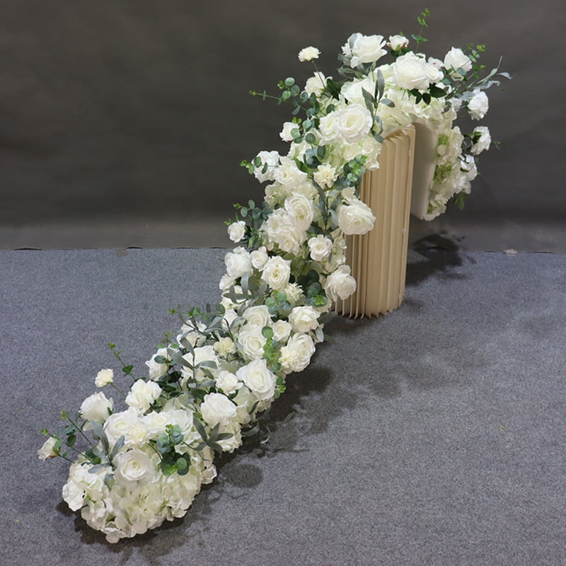 2m Luxury Runners Artificial Flower Row Table Centerpiece Wedding Rose ...