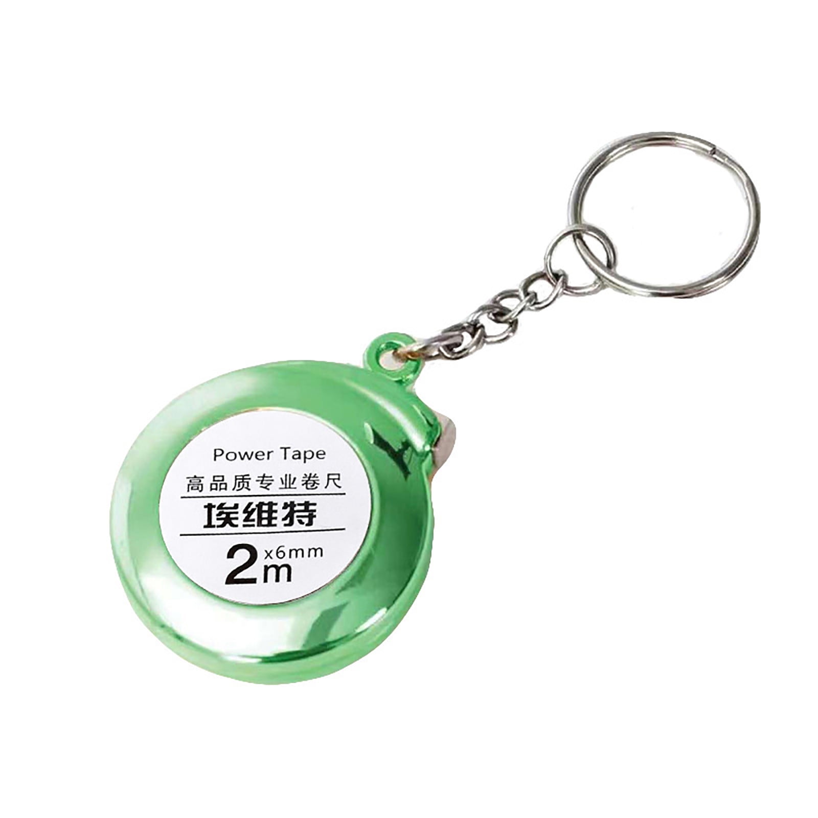 2m Mini Keychain Tape Measure Portable Steel Ruler with Keychain Multi ...