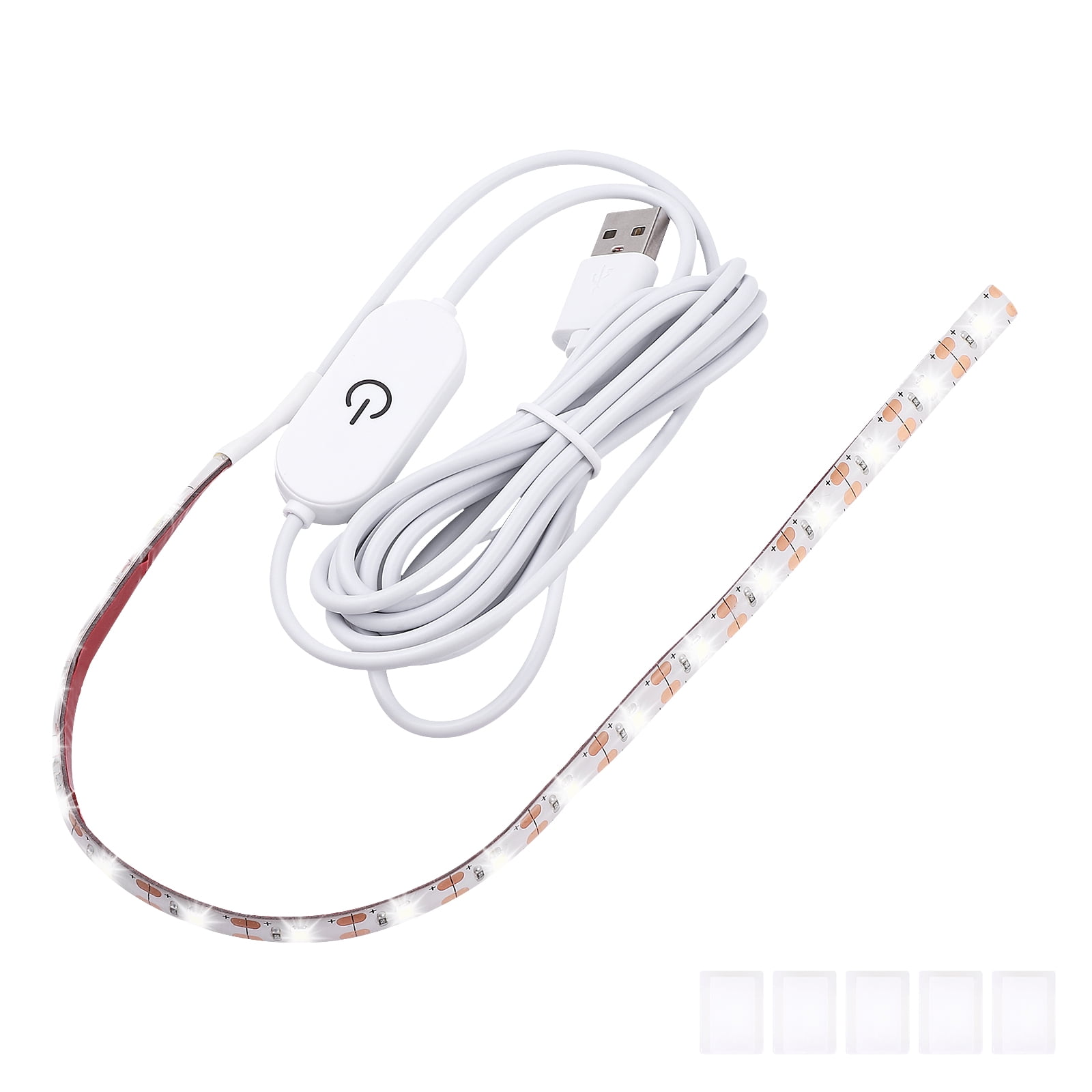 2 -Adhesive USB Light Strip - 6500K Cold White - Walmart.com