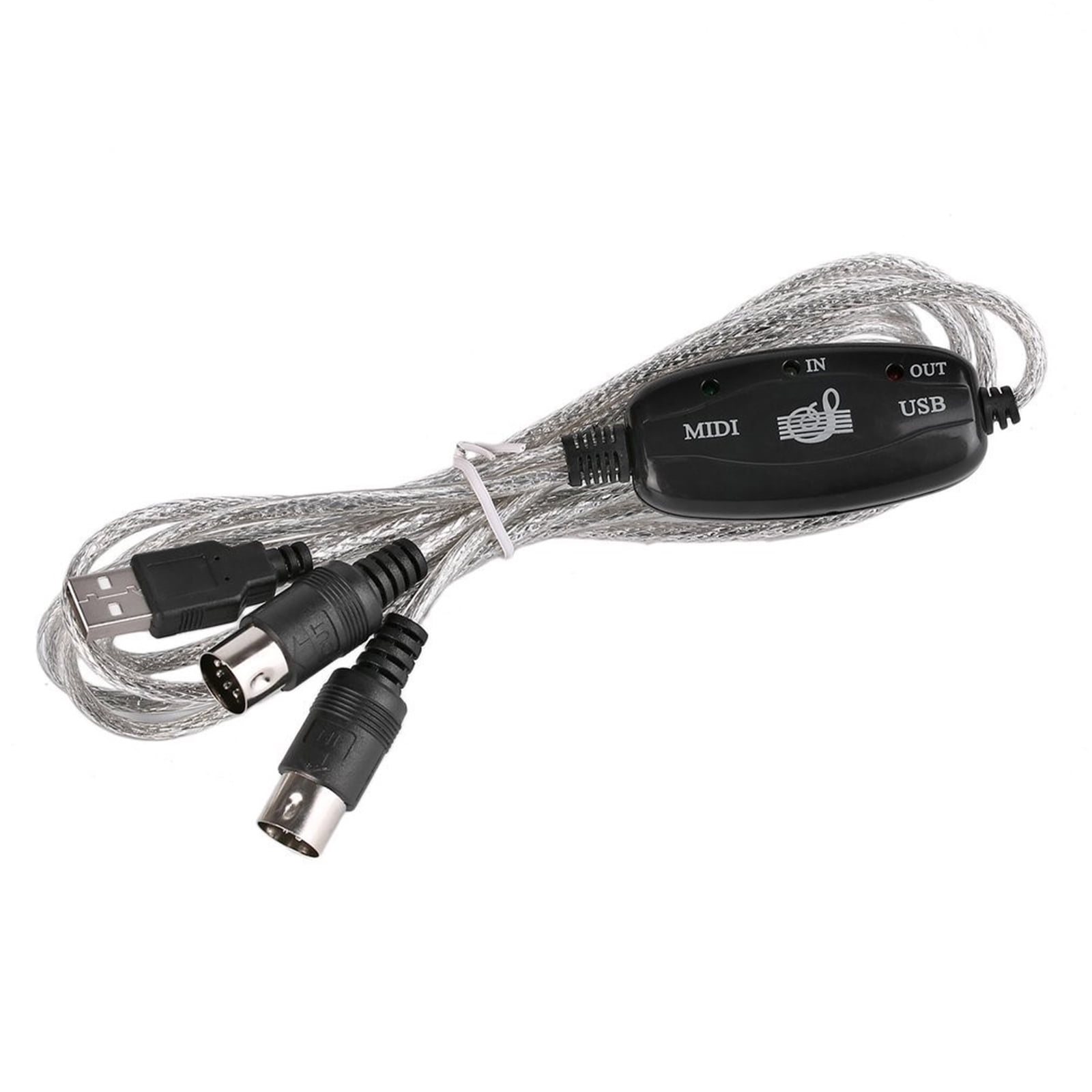 2m USB 5PIn Cord 2 Channel Adapter Cable For Studio Keyboards ...