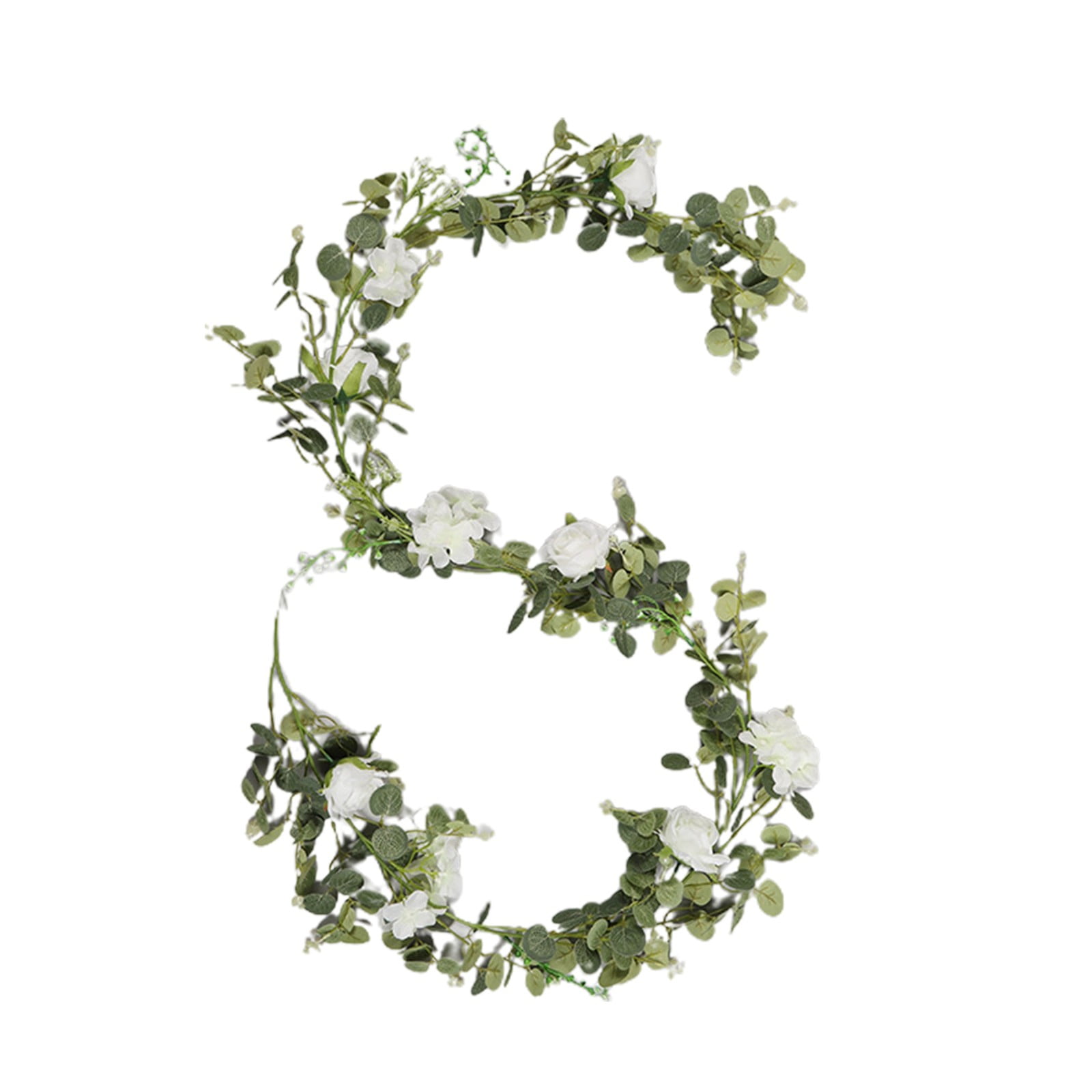 2m White Rose Hydrangea Rattan - Realistic and Durable,Perfect for Home ...