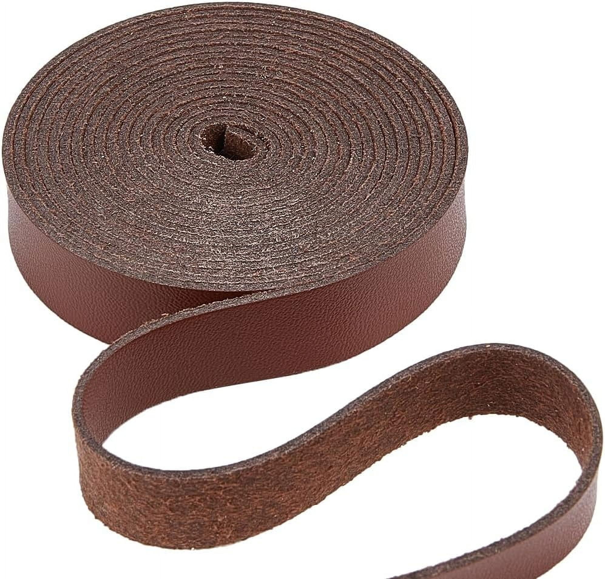 2m x 12.5mm Leather Strap Strips Flat Leather Cord 1.2mm Thick Lychee ...
