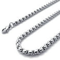 2mm-5mm 16"-40" Silver or Black Stainless Steel Square Rolo Chain ...