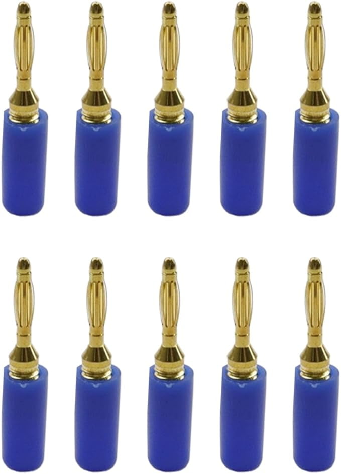 2mm Banana Plugs for Speaker Wire,Gold Plated Musical Speaker Cable ...