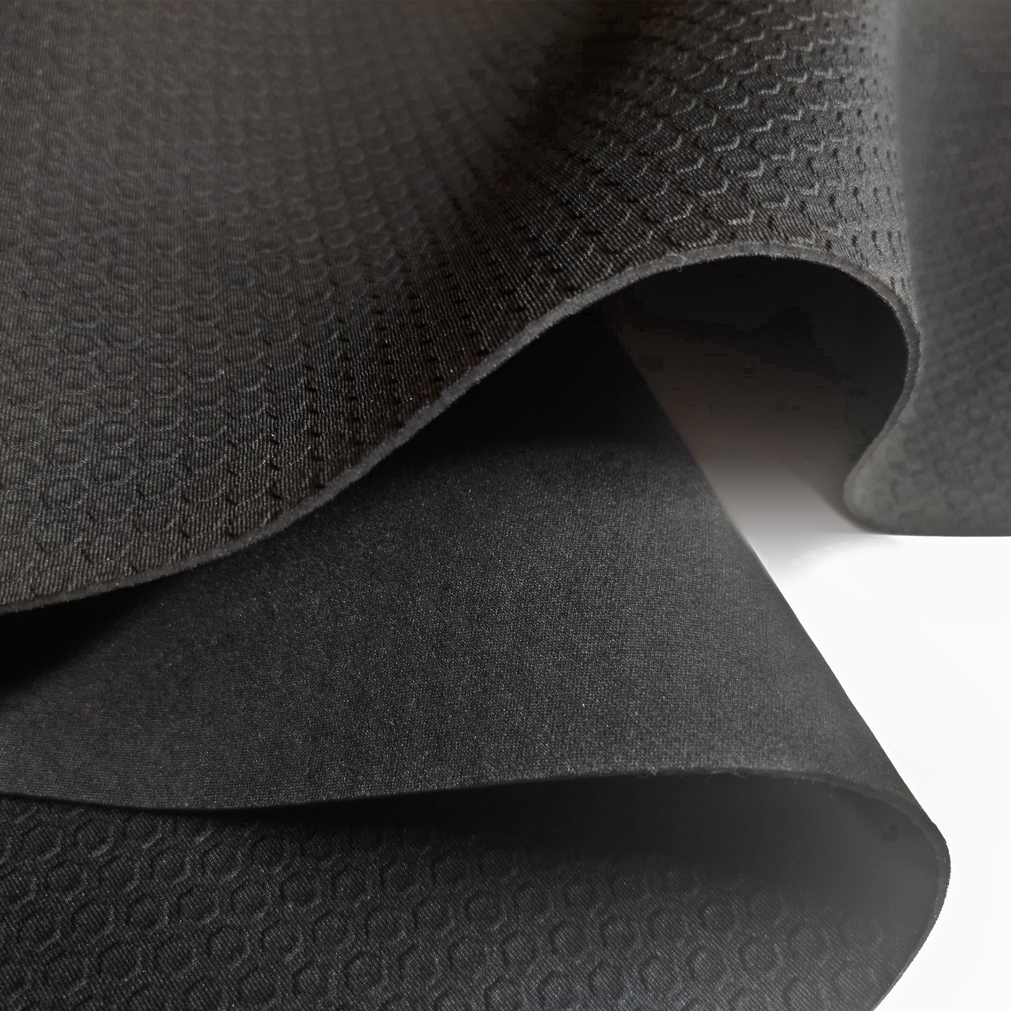 2mm Black Hexagon Embossed Neoprene Fabric, Scuba Wetsuit Material ...