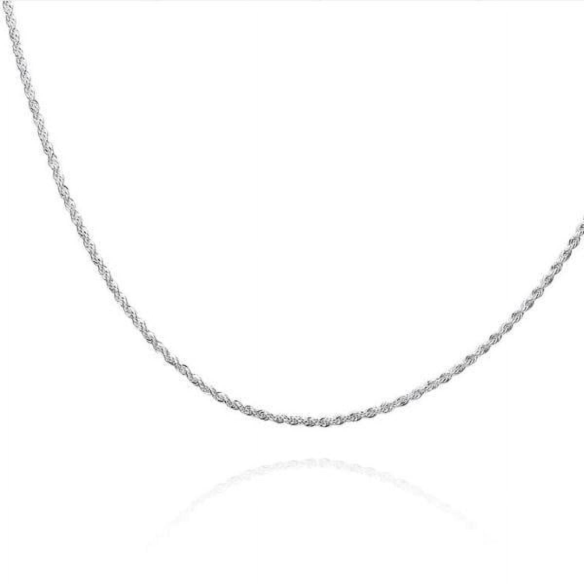 2mm Diamond Cut Silver Rope Chain Necklace, 16-24 inches, Real Sterling ...