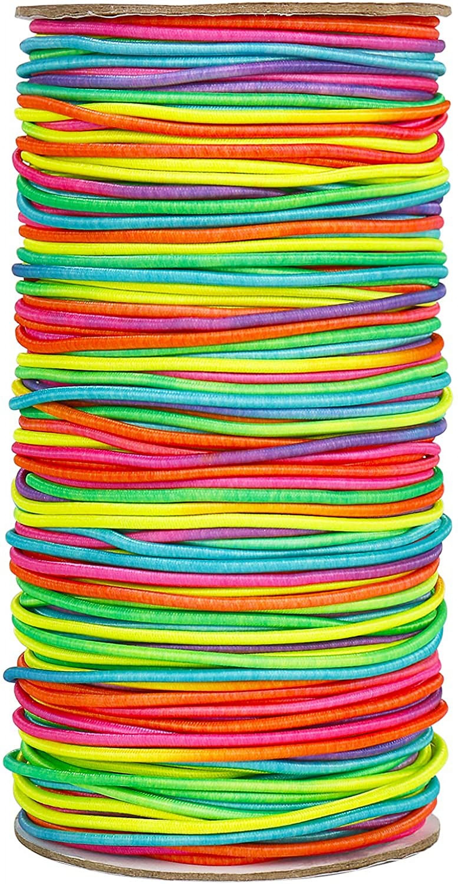 2mm Elastic Cord, 328 Feet Colorful Stretchy String for Bracelet ...