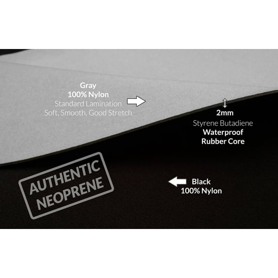 2mm Gray Neoprene Fabric Cloth, Scuba Wetsuit Material, Stretch Nylon ...