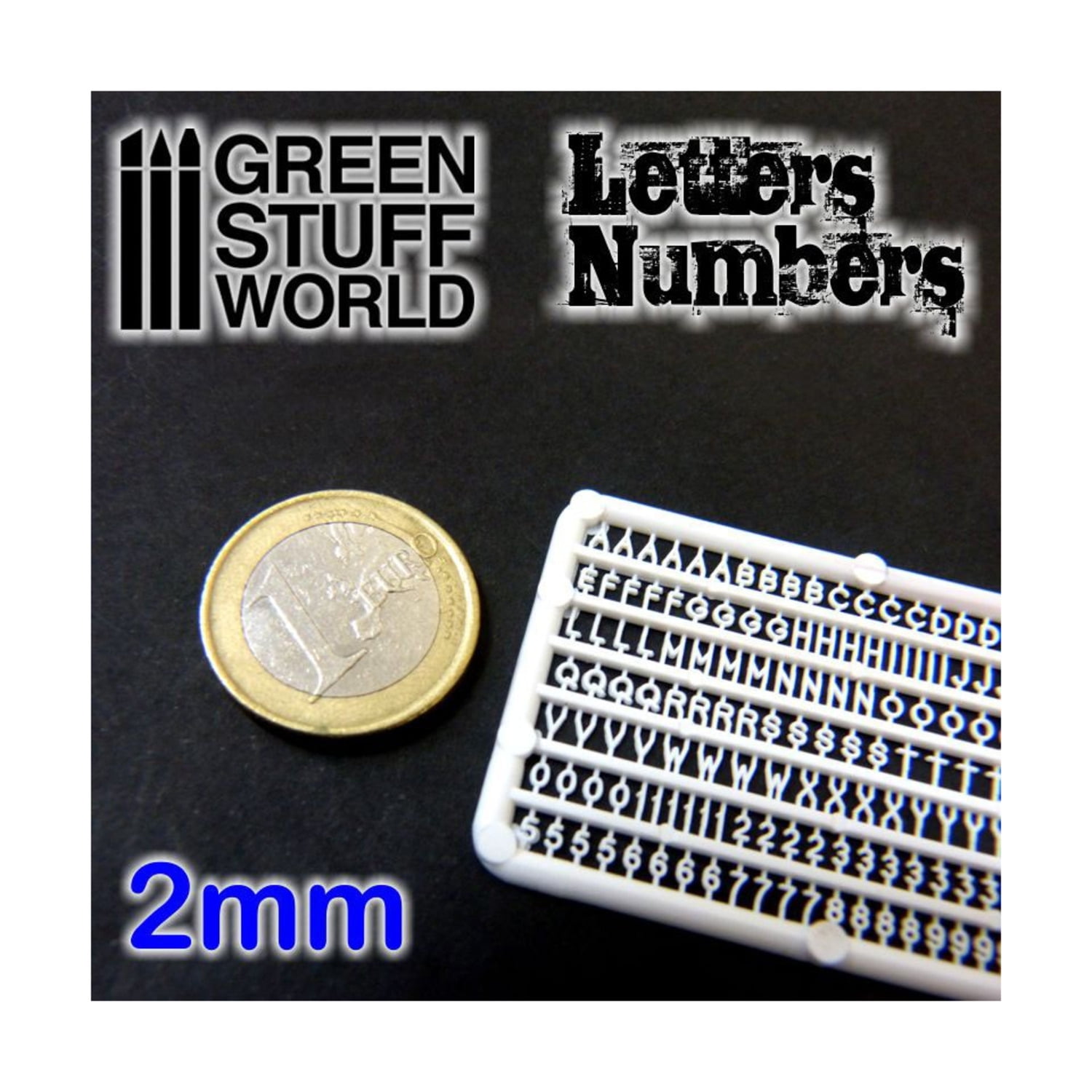 Green Stuff World 2mm Letters & Numbers New - Walmart.com