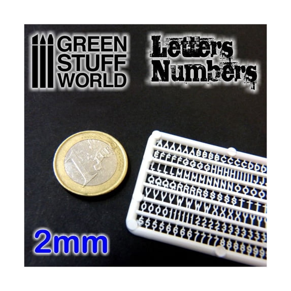 Green Stuff World 2mm Letters & Numbers New - Walmart.com