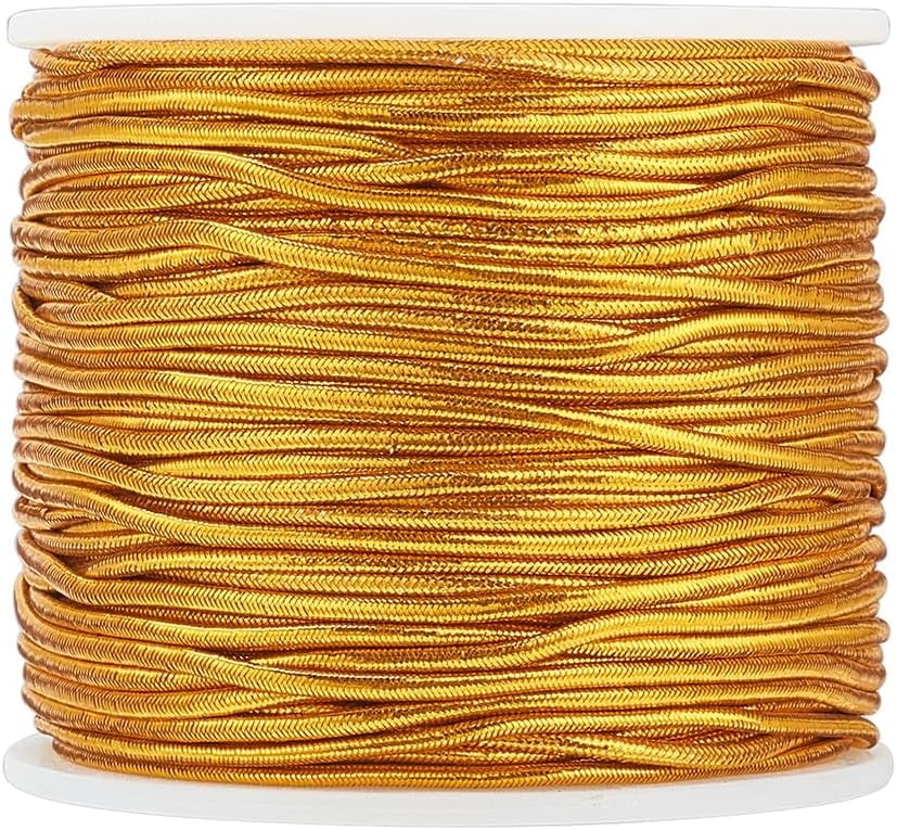 2mm Metallic Thread Cord 54 Yard Gold Rope String Metallic Tinsel ...