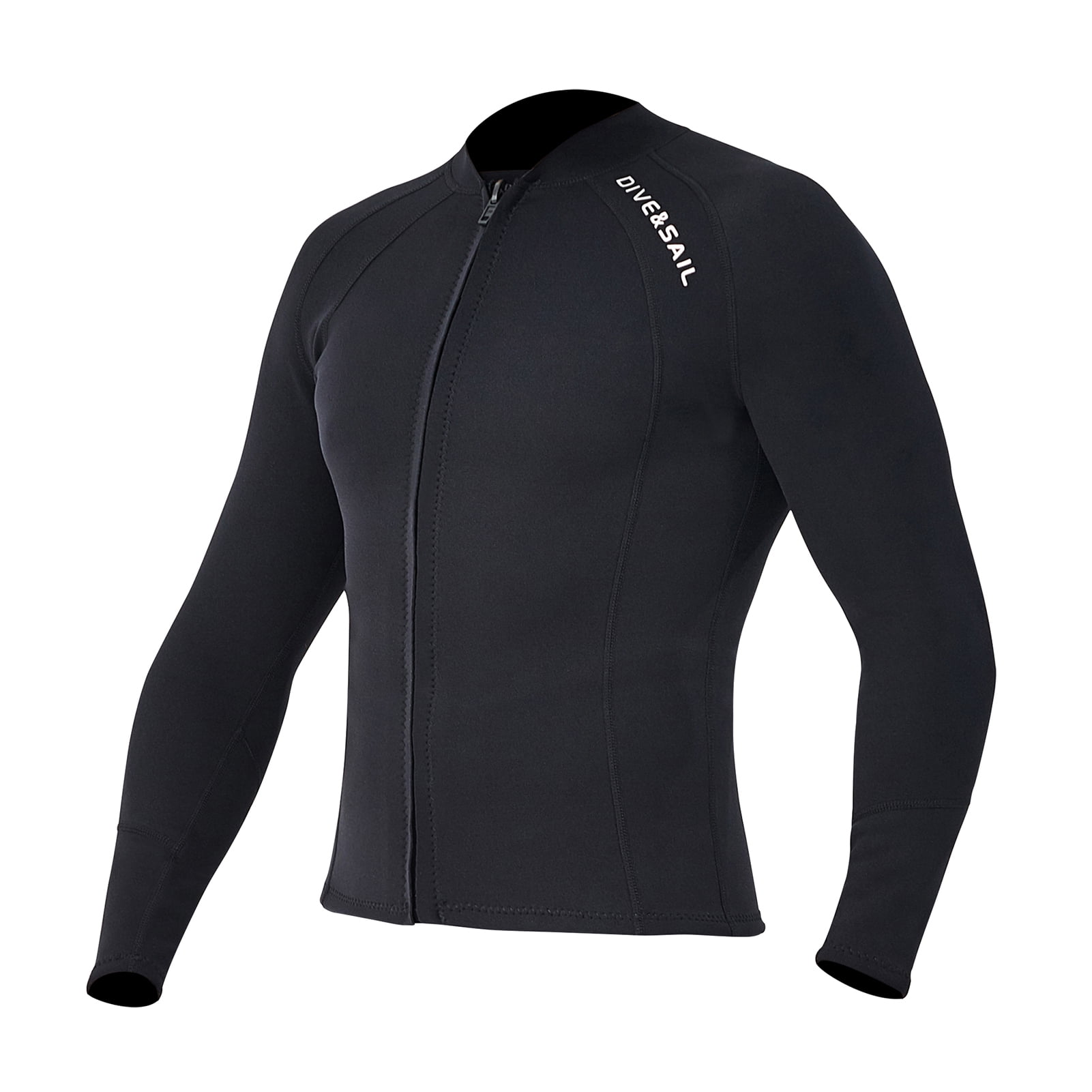2mm Neoprene Men Women Diving with Front Zipper Wetsuits Jacket Long ...
