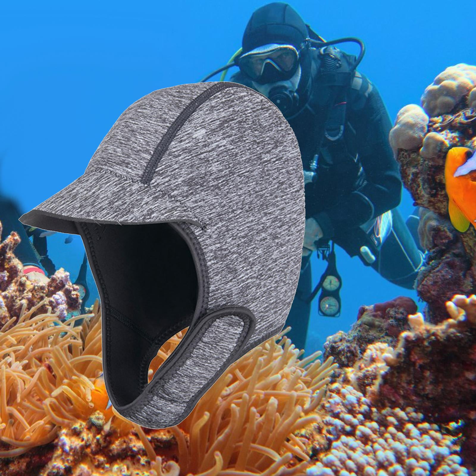 2mm Neoprene Wetsuit Hood Scuba Diving Hood Cap Stretch Sun Protection ...