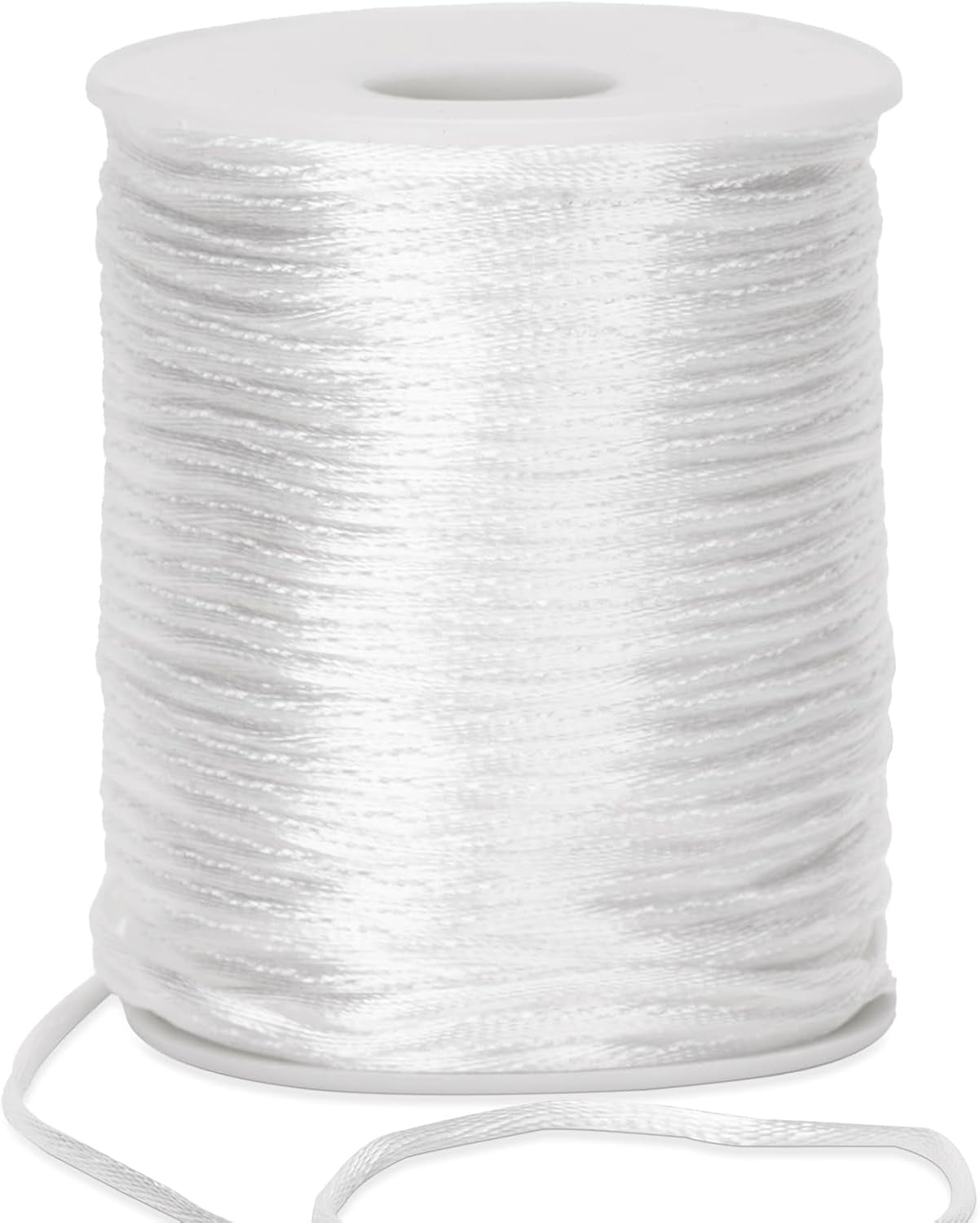2mm Nylon Cord Satin String for Bracelets,100 Yards White Nylon String ...
