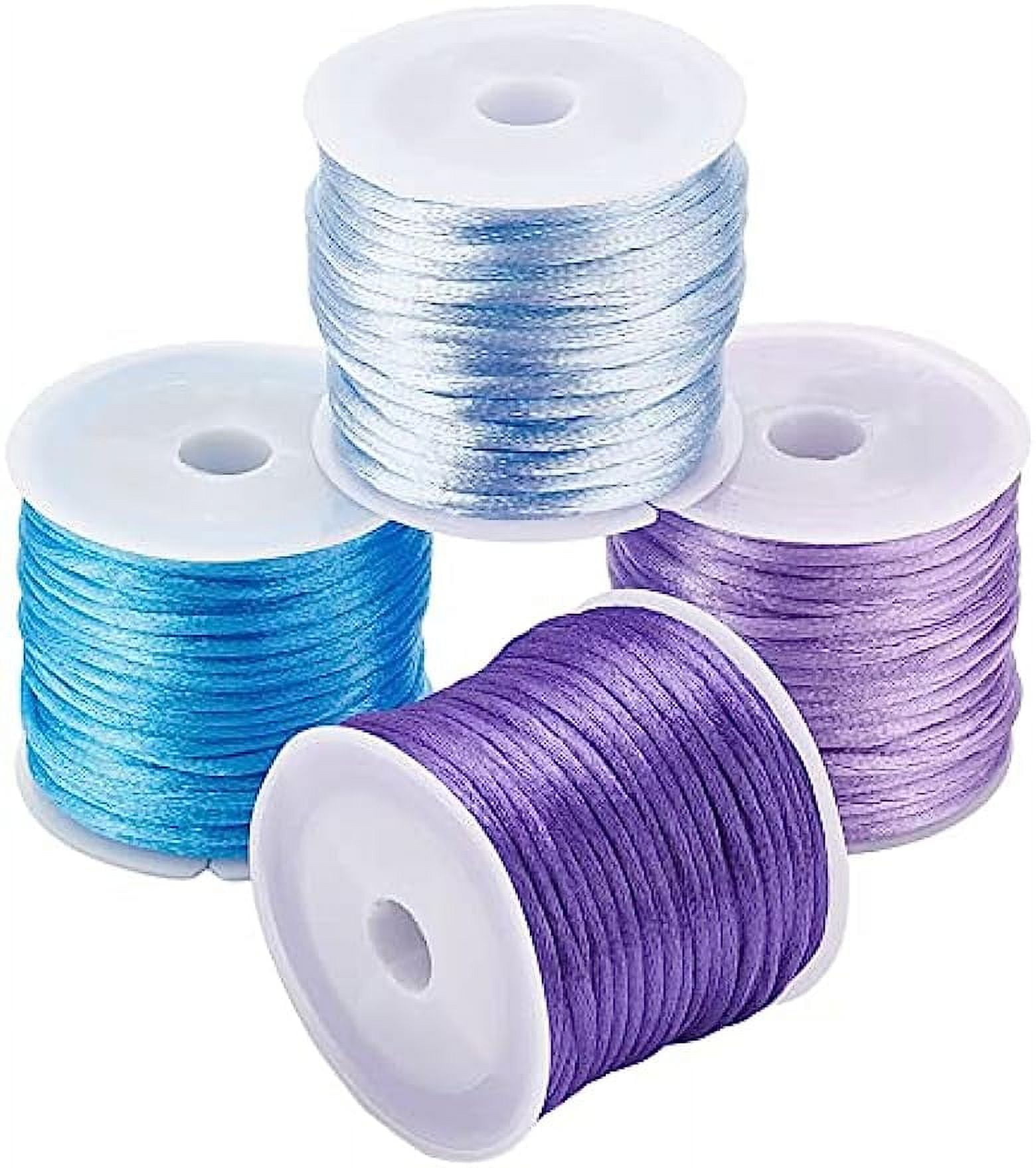 2mm Nylon String 40 Yards Rattail Satin Cords Tail Cord Bracelet String ...
