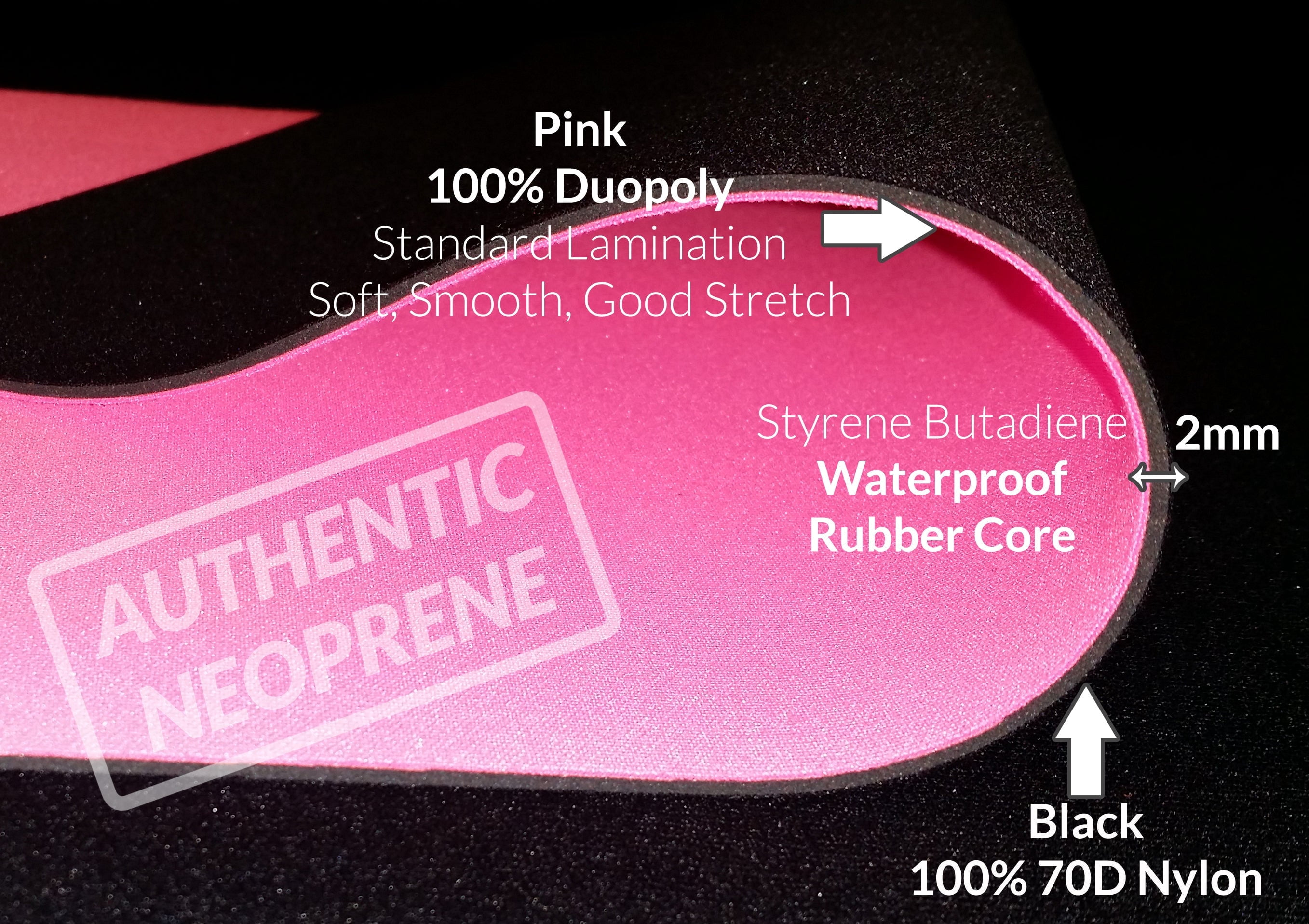 2mm Pink Neoprene Fabric Cloth, Scuba Wetsuit Material, Stretch Nylon ...