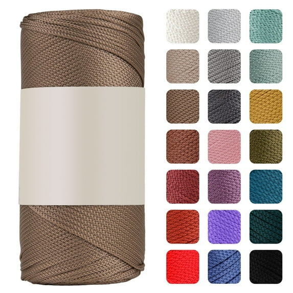 2mm Polyester Rope, 251 Yards Macrame Cord for Crochet Bags, DIY Craft ...