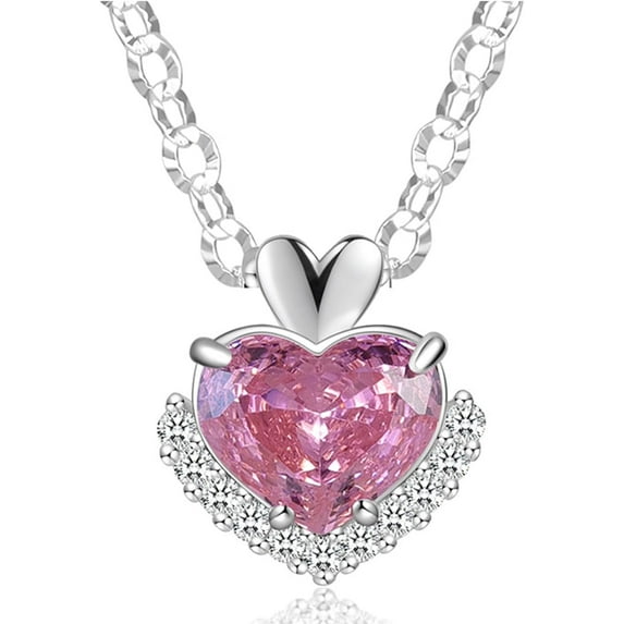 2mm ROSE Pink Solid 999 Sterling Silver Chain Necklace for Women Simple ...