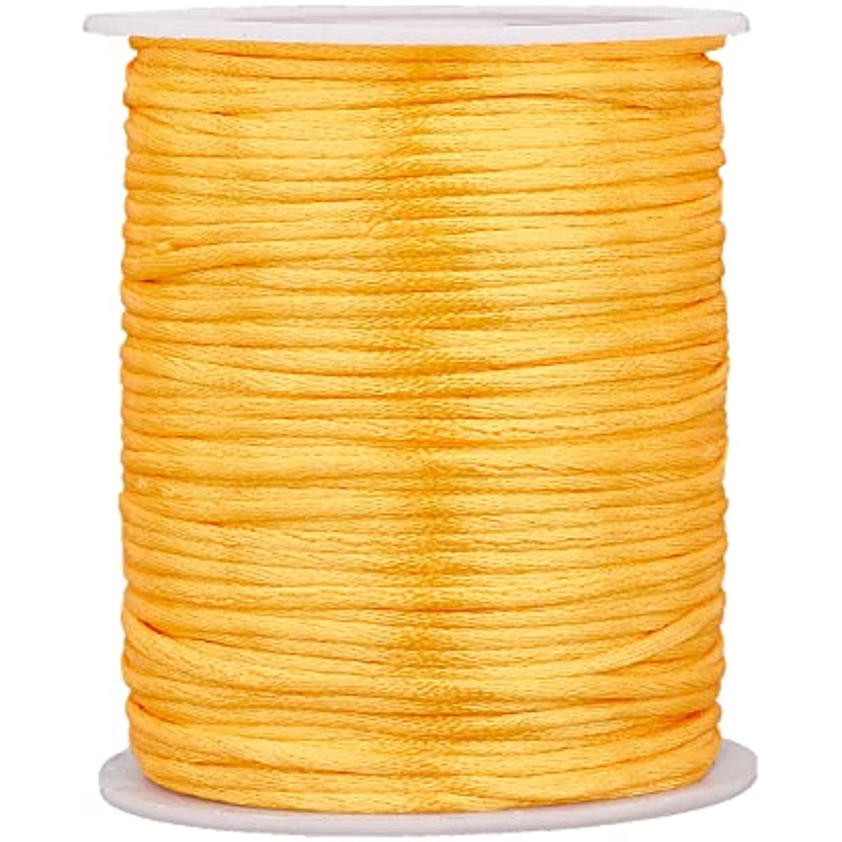 2mm Rattail Satin Cord 106 Yards Christmas Golden Cord Kumihimo Thread ...