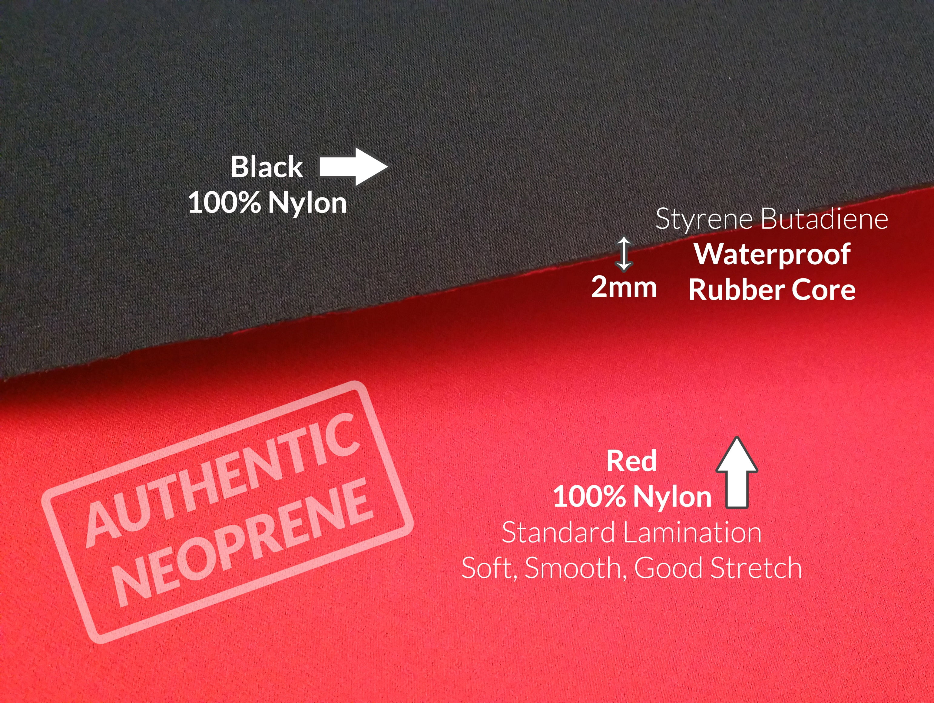 2mm Red Neoprene Fabric Cloth, Scuba Wetsuit Material, Stretch Nylon ...