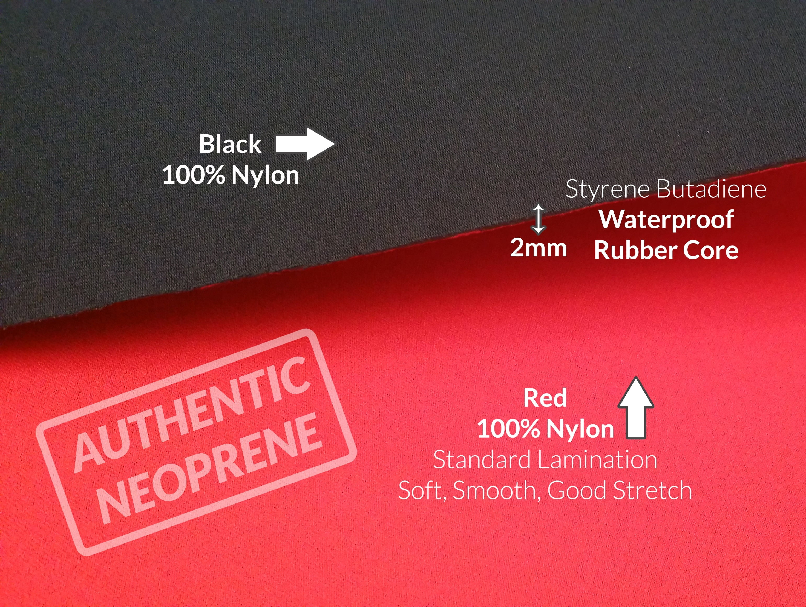2mm Red Neoprene Fabric Cloth, Scuba Wetsuit Material, Stretch Nylon ...