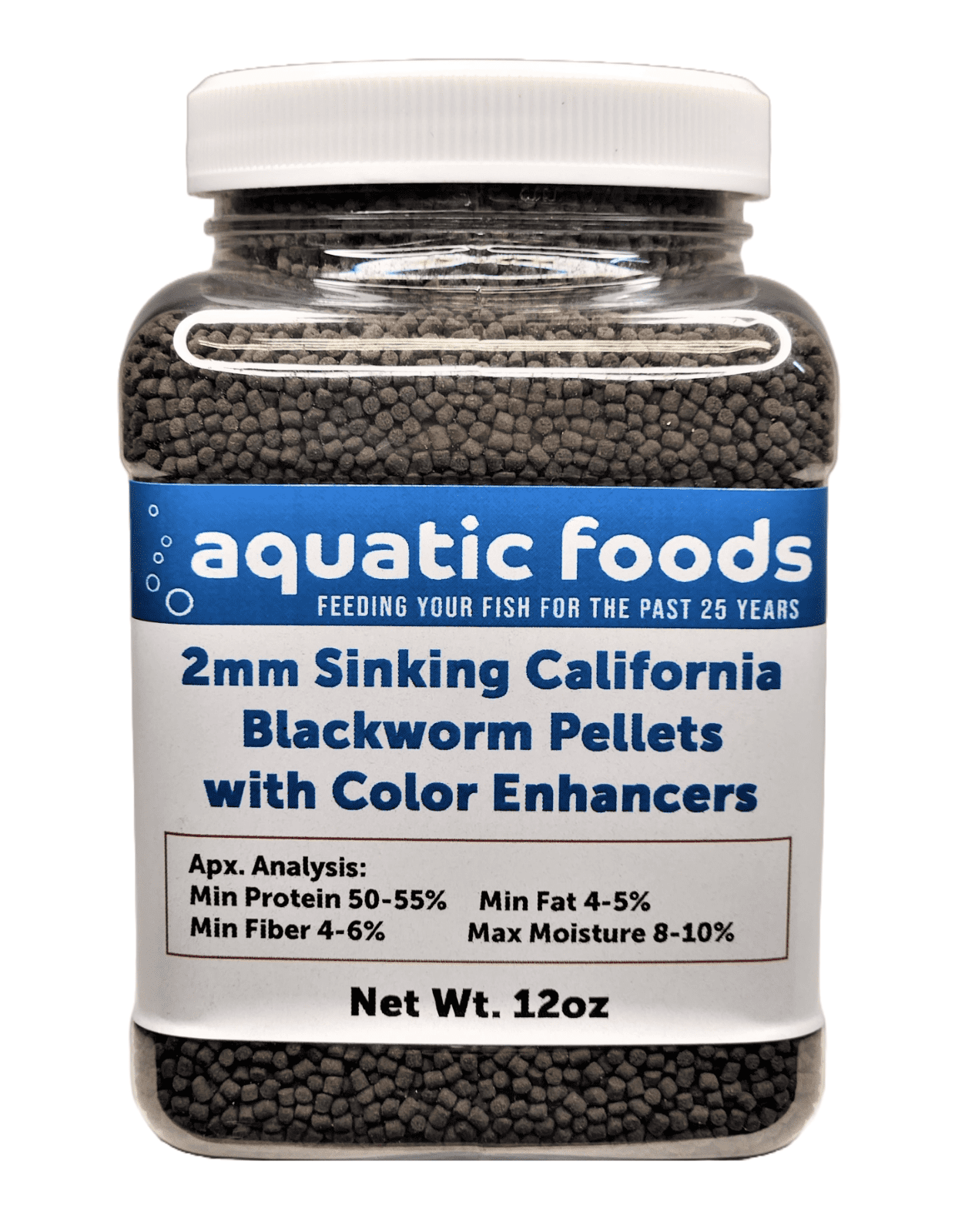 2mm Sinking Blackworm Pellets with Color Enhancers & Vitamins for ...