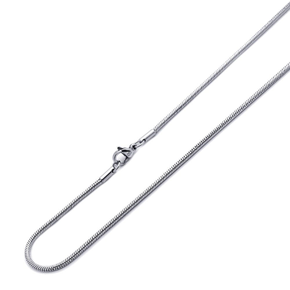 2mm Stainless Steel Chain Necklaces Snake Curb Chain ( Available Length ...