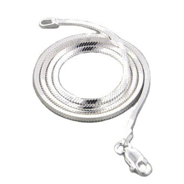 2mm Sterling Silver Diamond-Cut Square Magic Snake Chain Necklace ...
